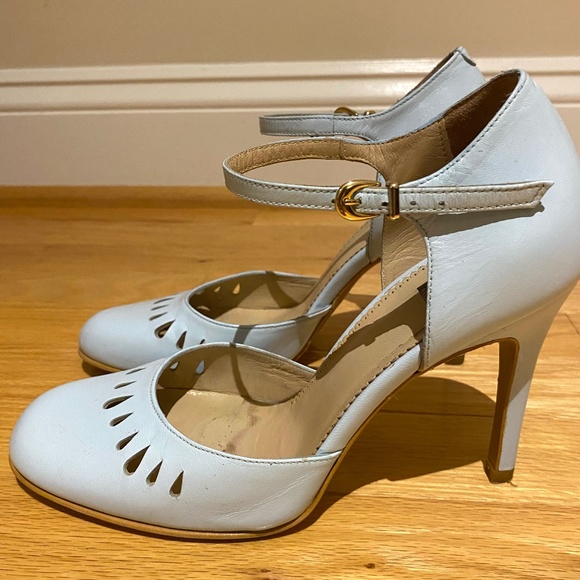 Tiffany Shoes | Shoes | Tiffany Shoes Mary Janes Light Blue Heels Pump ...